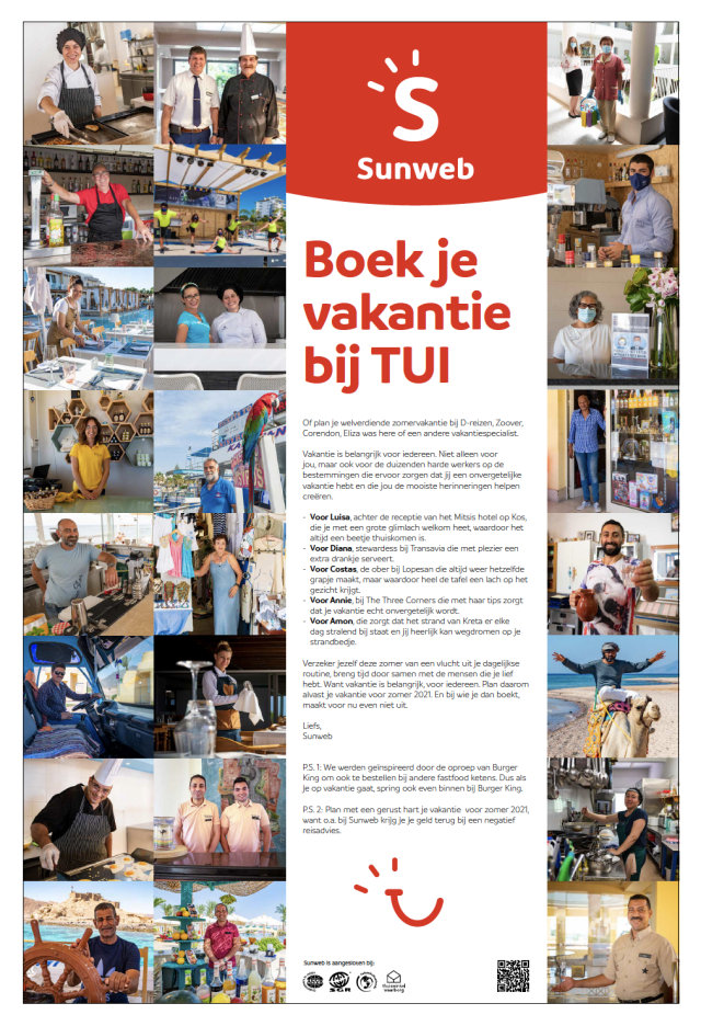 Sunweb calls on holidaymakers to book summer holidays with a competitor ...